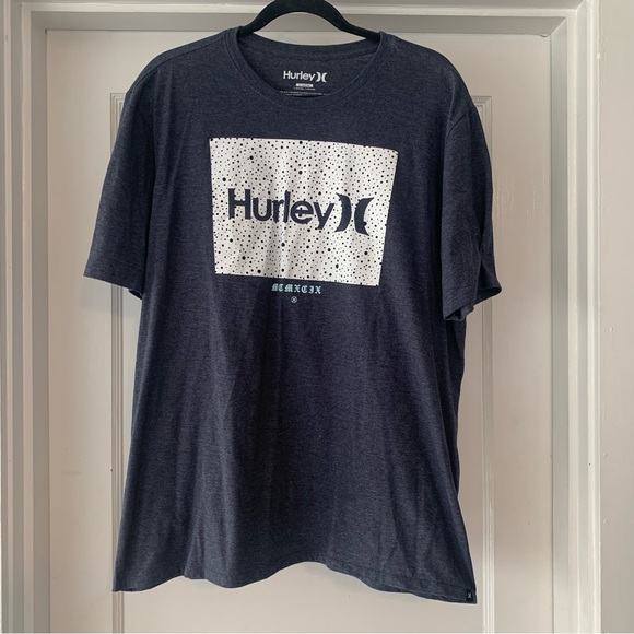 Hurley | Shirts | Hurley T Shirt Mens Extra Large Navy Blue White Logo ...